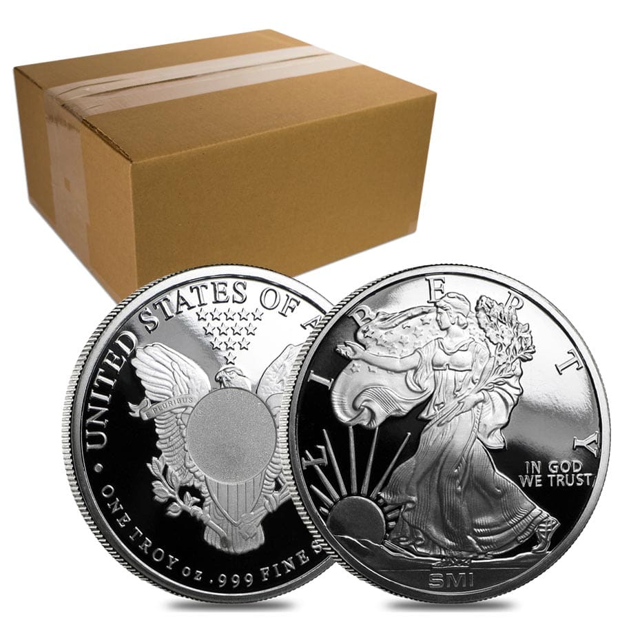 Buy 1 oz Walking Liberty Silver Round - Monster Box of 500 Coins (BU ...